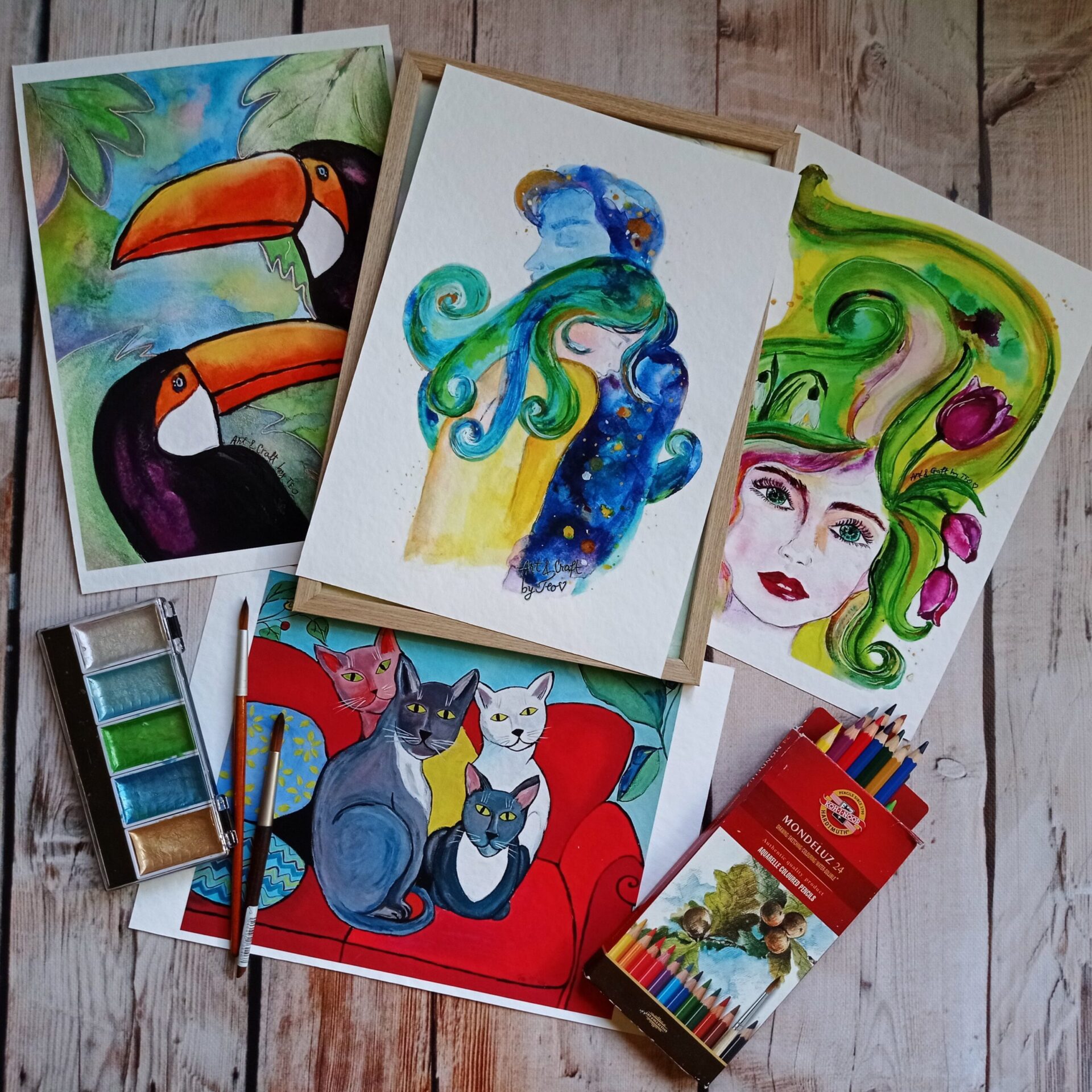Ilustratii si tablouri handmade - Art & Craft by Teo